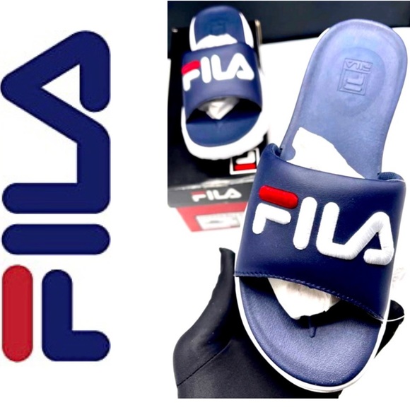 Fila | Shoes | Fila Disruptor Bold Slides Sandalsblue Red White New W ...